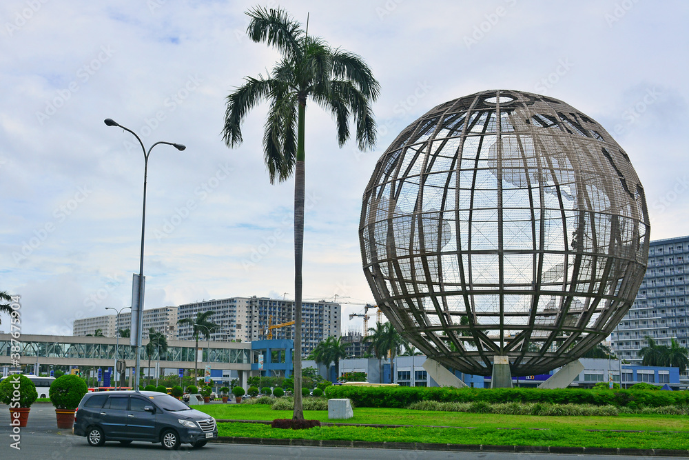 SM Mall of Asia globe rotunda in Pasay, Philippines Stock Photo | Adobe ...