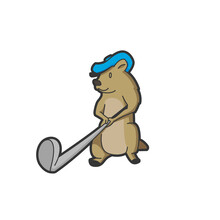 Pig, Cartoon, Playing Golf Free Stock Photo - Public Domain Pictures
