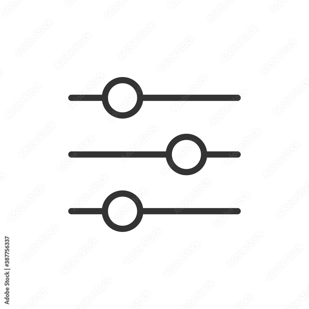 Adjustment icon isolated on white background. Filter symbol modern ...
