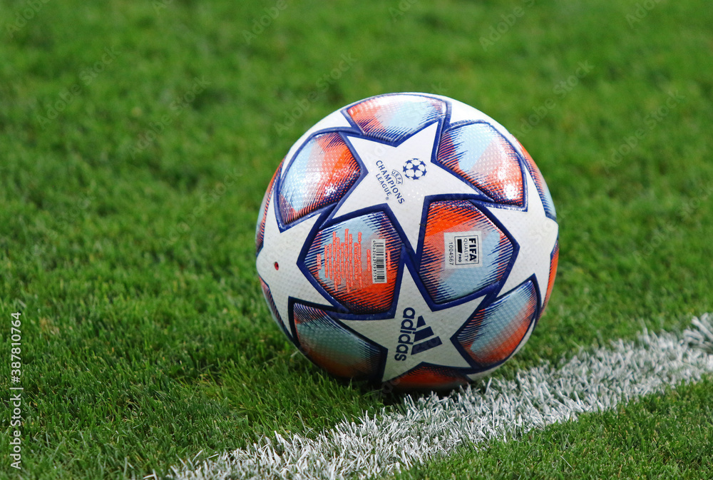 Photo Stock Official UEFA Champions League 2020/21 season match ball on ...