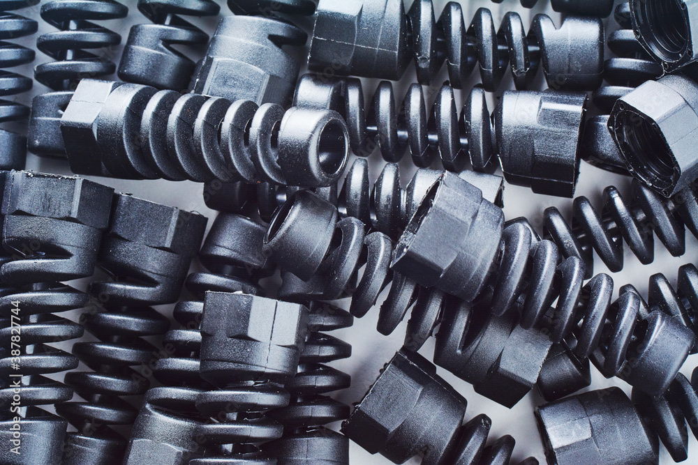 Black plastic and rubber parts of automotive manufacturing by high ...