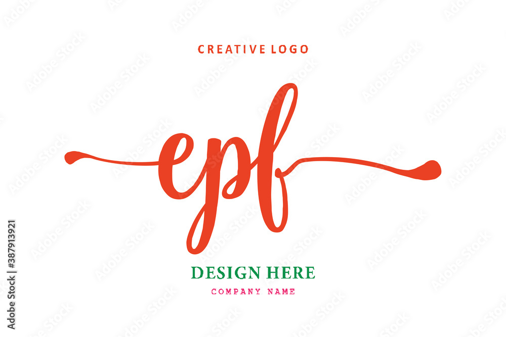 EPF lettering logo is simple, easy to understand and authoritativePrint ...