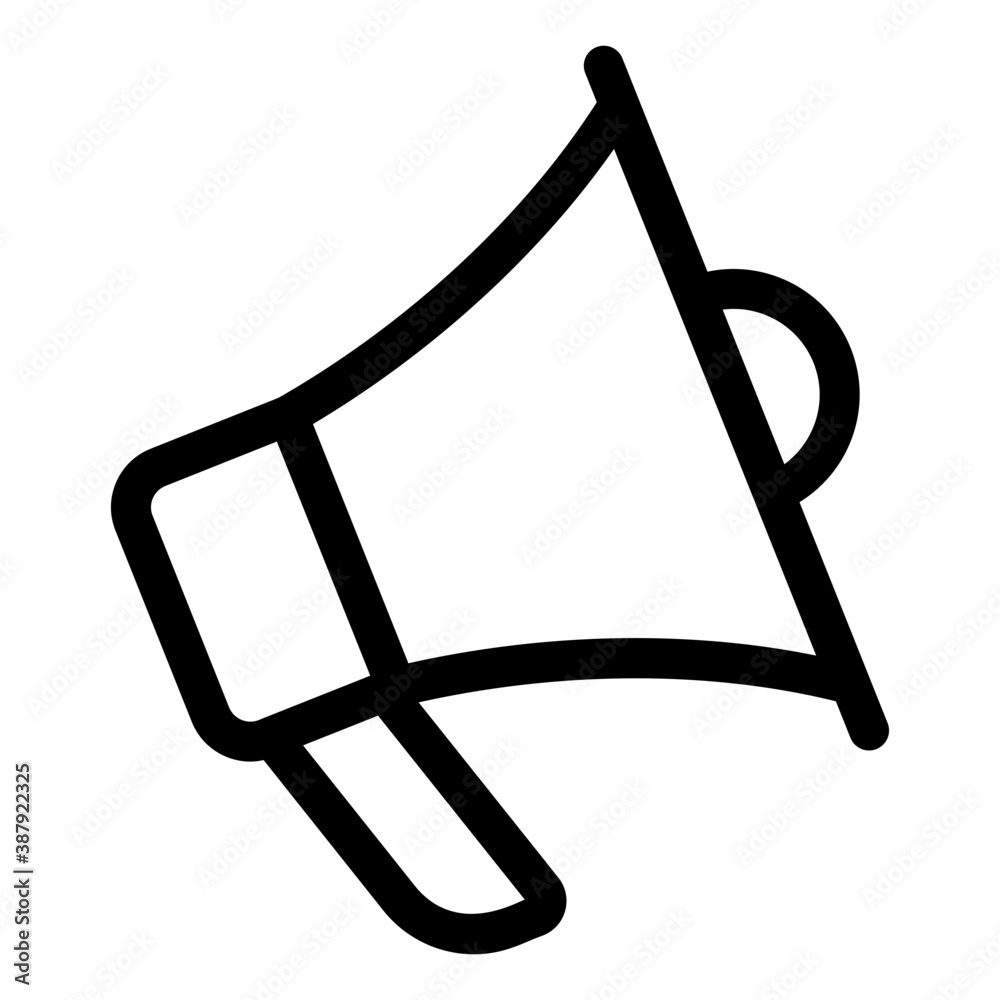 Megaphone indicating announcement made for marketing Announcement ...