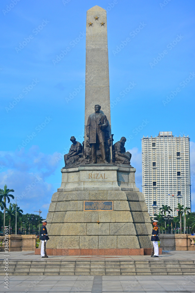 Jose Rizal Statue Monument At Rizal Park In Manila Philippines Stock