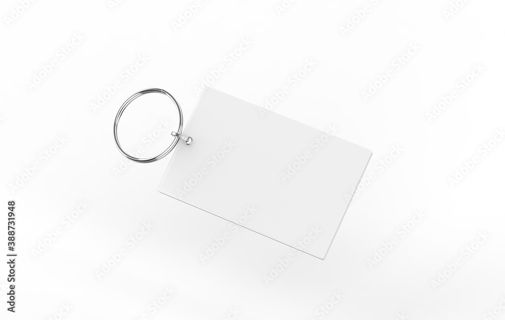 Key tag mockup on isolated white background, ready for design ...