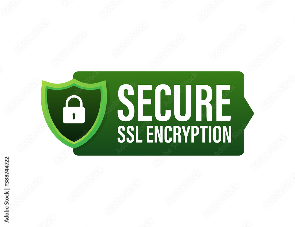 Secure connection icon vector illustration isolated on white background ...