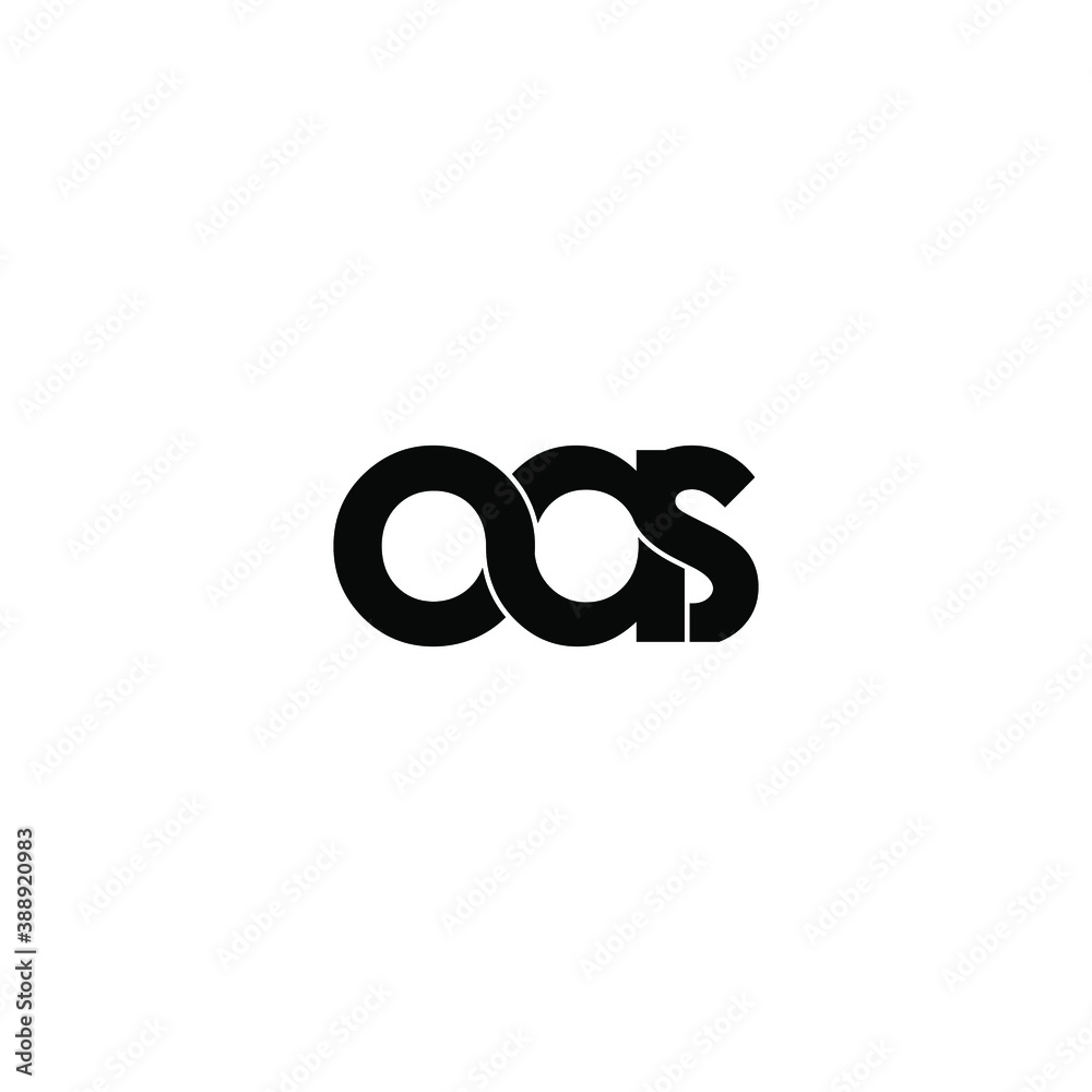 oas letter original monogram logo design Stock Vector | Adobe Stock