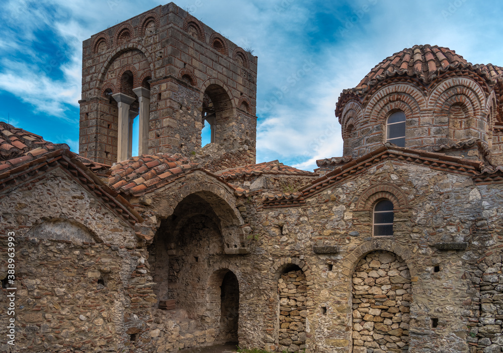 Photo Stock Ruins in Mystras (also Mistras, Myzithras) a historical ...