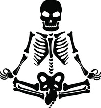 Meditating Halloween Skeleton Free Stock Photo - Public Domain Pictures