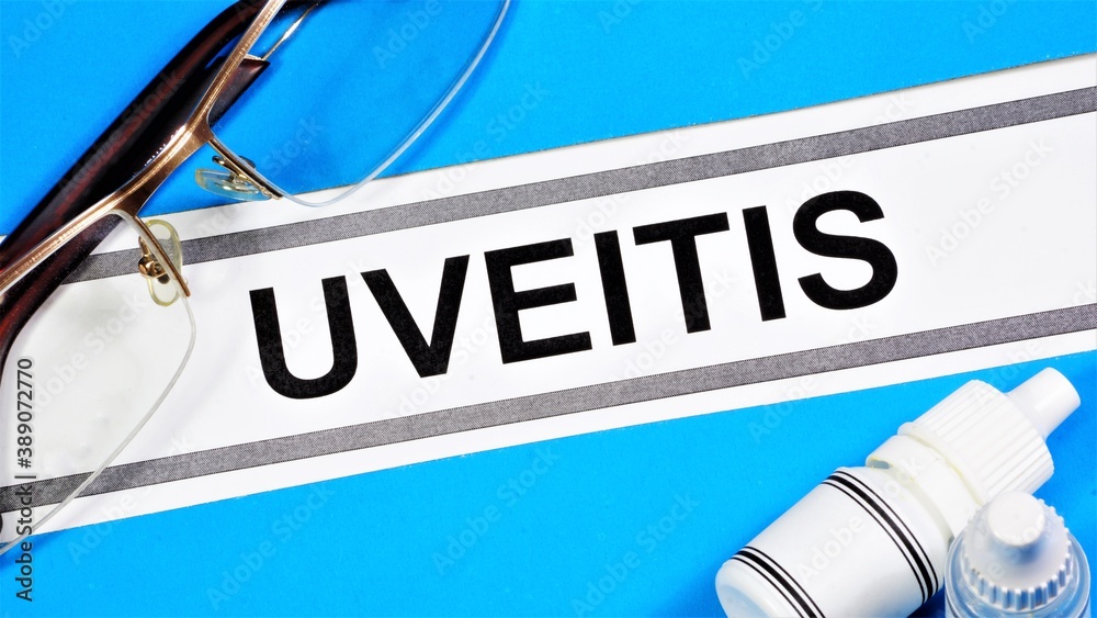Uveitis. Text label to indicate the state of health. The diagnosis was ...