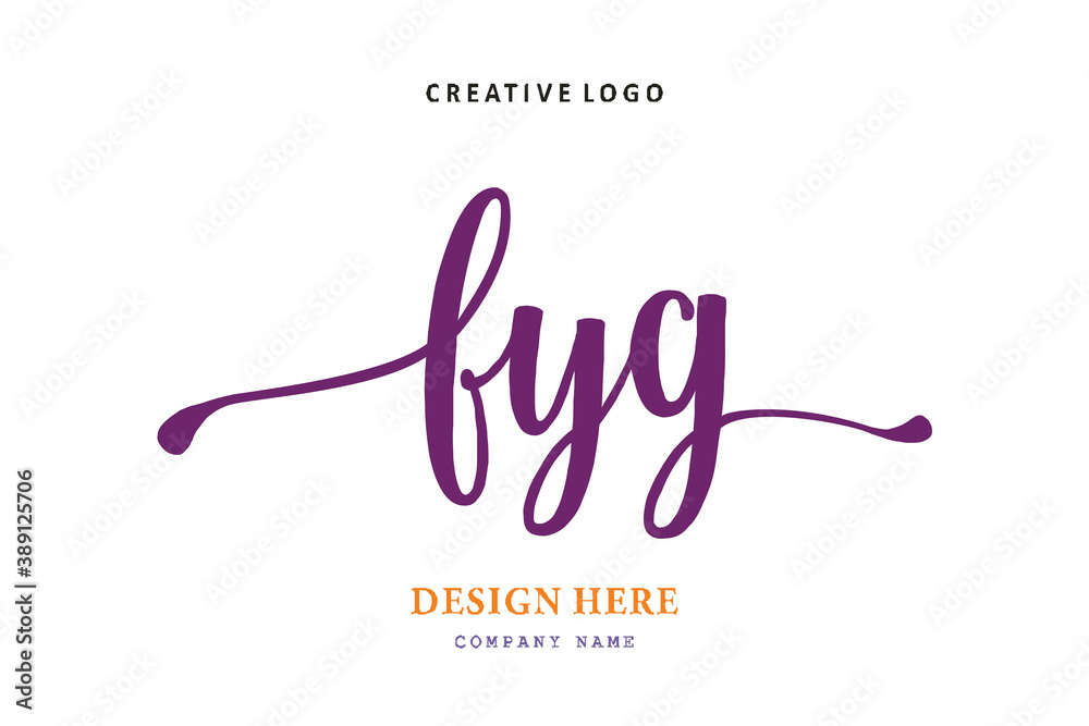 FYG lettering logo is simple, easy to understand and authoritativePrint ...
