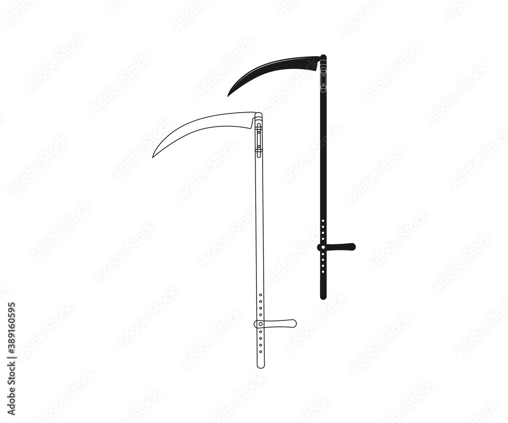 scythe icon, scythe Clipart, Clipart Silhouette, Scythe Vector. Simple ...