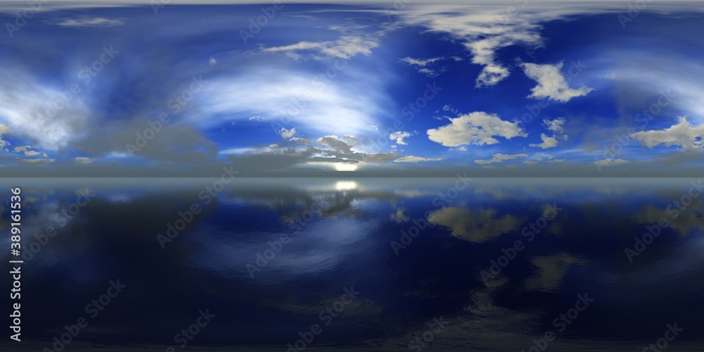 sea panorama, HDRI, environment map , Round panorama, spherical ...
