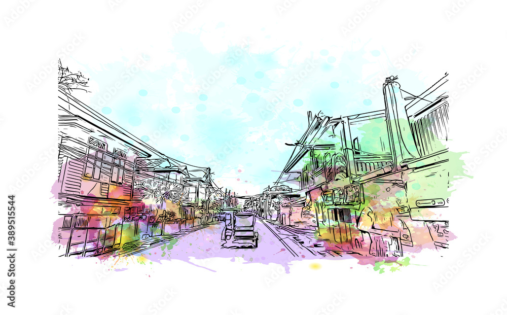 Stock-Vektorgrafik „Building view with landmark of Cavite is a province ...