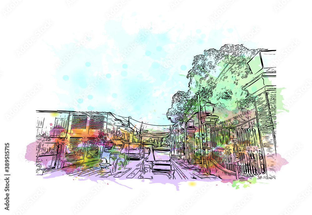 Building view with landmark of Cavite is a province in the Philippines ...