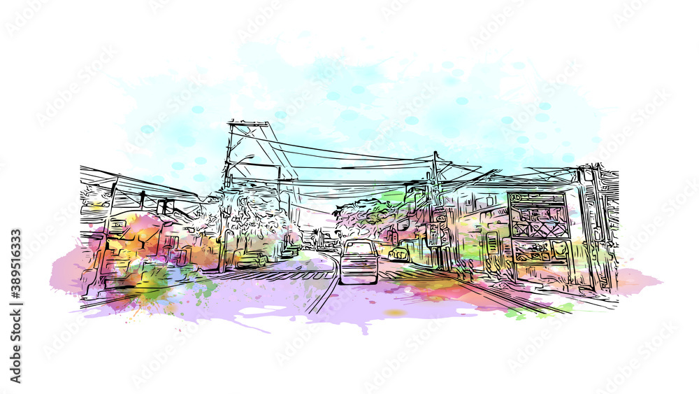 Building view with landmark of Cavite is a province in the Philippines ...