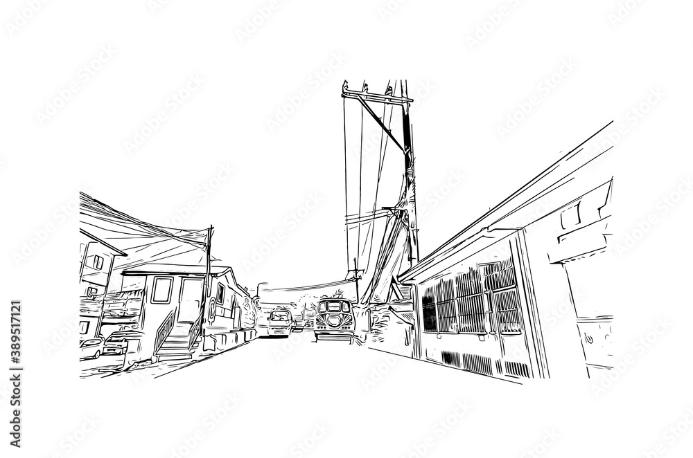 Vektor Building view with landmark of Cavite is a province in the ...