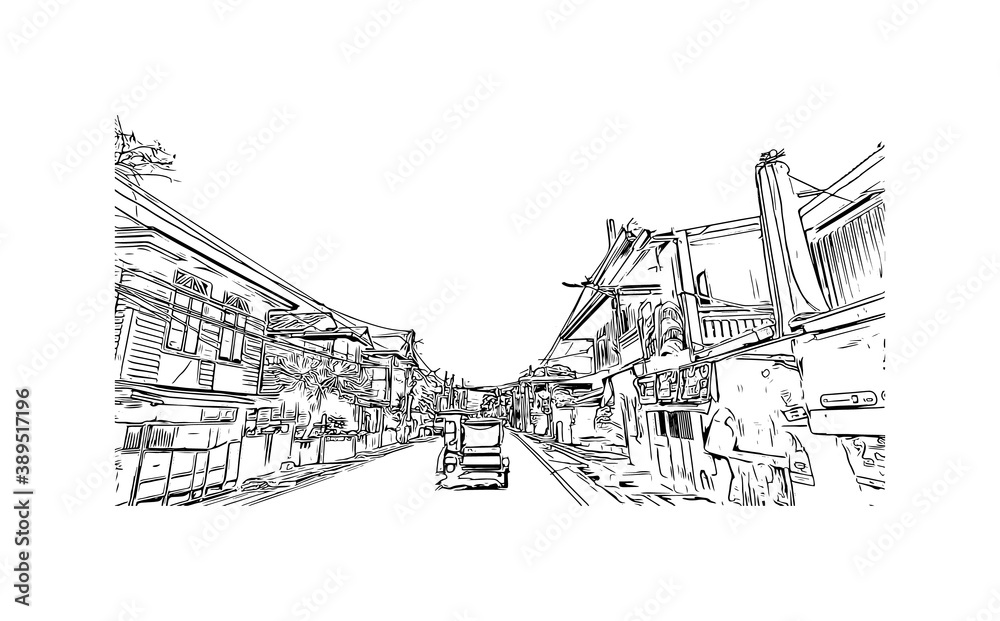 Building view with landmark of Cavite is a province in the Philippines ...