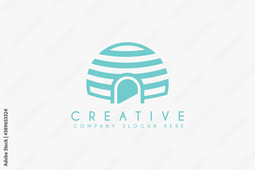 Igloo logo design template element. Igloo icon design. Suitable for ...