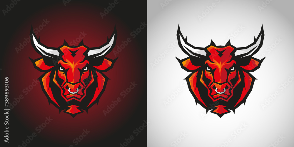 Angry bull symbol of 2021 Stock Vector | Adobe Stock