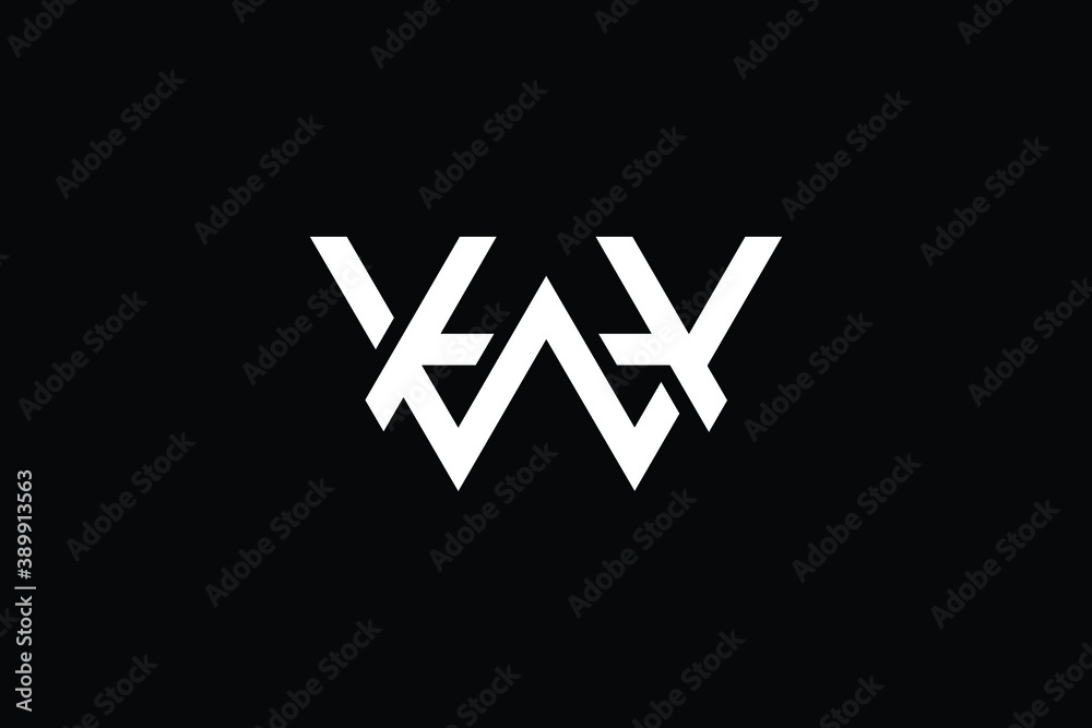Vector de Stock WH logo letter design on luxury background. HW logo ...