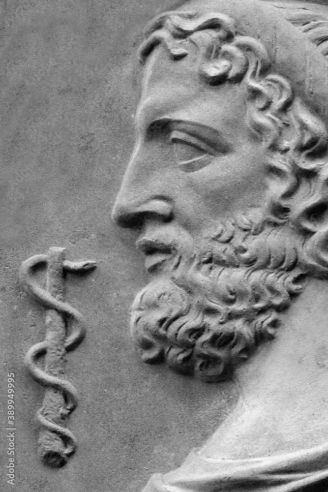 Asclepius god of treatment, son of Apollo and Koronidy. Art therapy ...