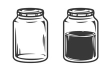 Mason Jar Line Art Free Stock Photo - Public Domain Pictures