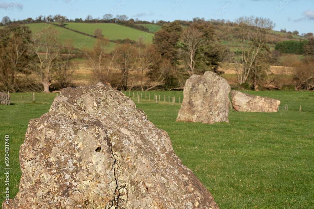 Neolithic stone circle at Stanton Drew, near Bristol in Somerset UK ...