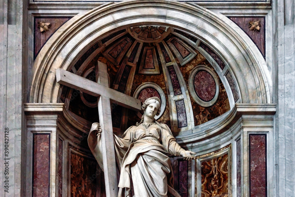 Statue of Saint Helena sancta helena inside the st peters church ...