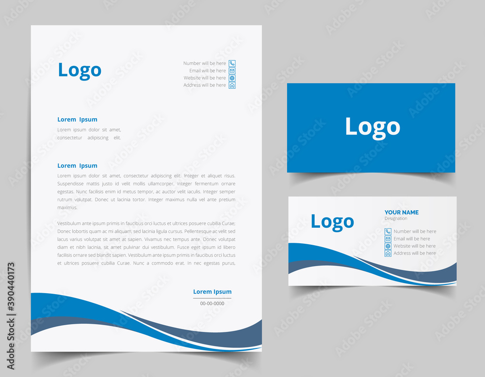 Letterhead and business card template design. Modern Creative & Clean ...