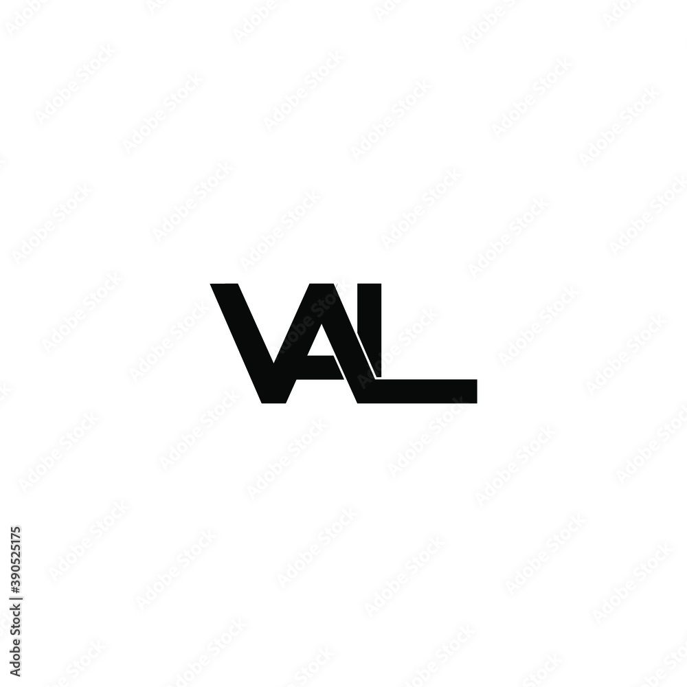 val letter original monogram logo design Stock Vector | Adobe Stock