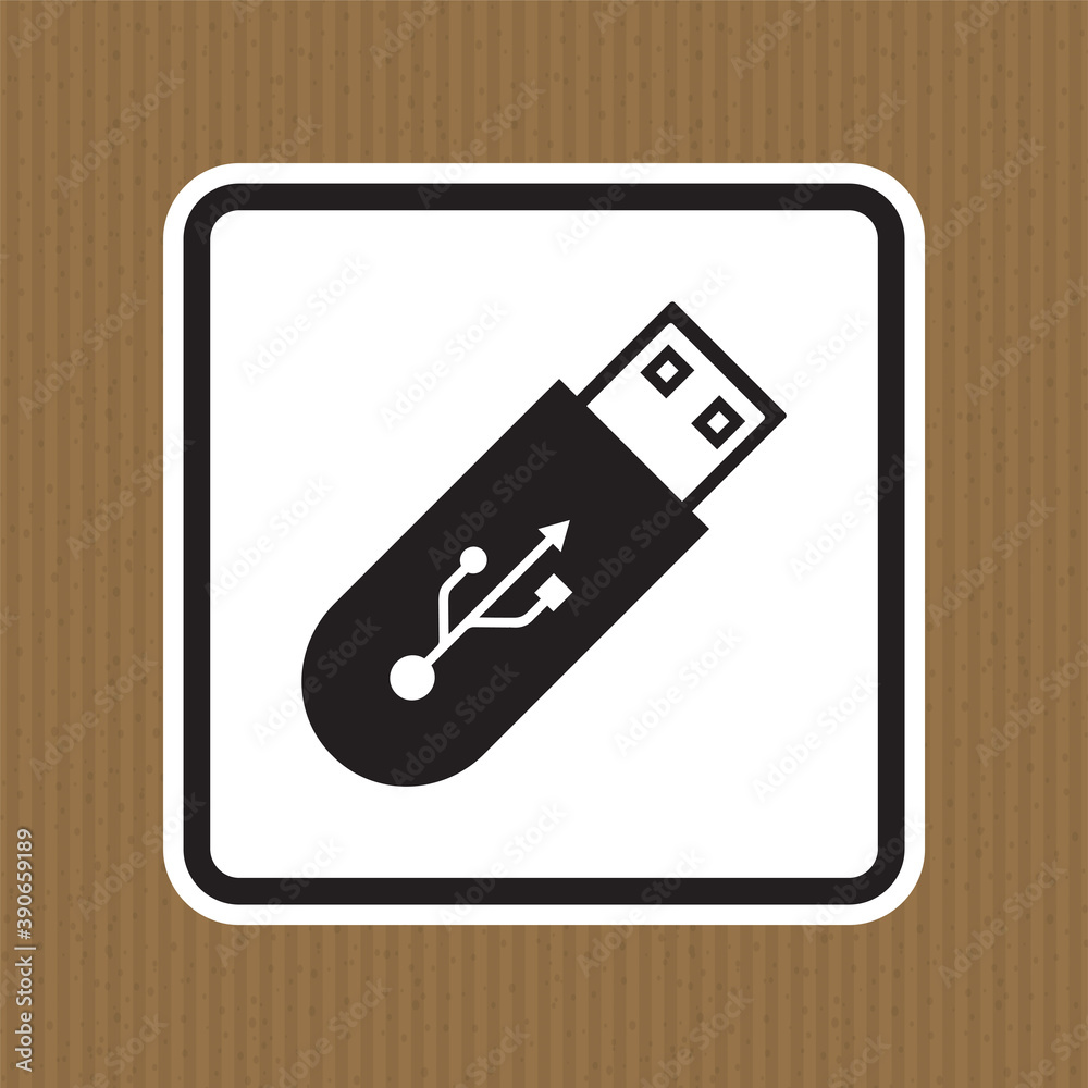 Do Not Use Flash Drive Symbol Sign Isolate On White Background,Vector ...
