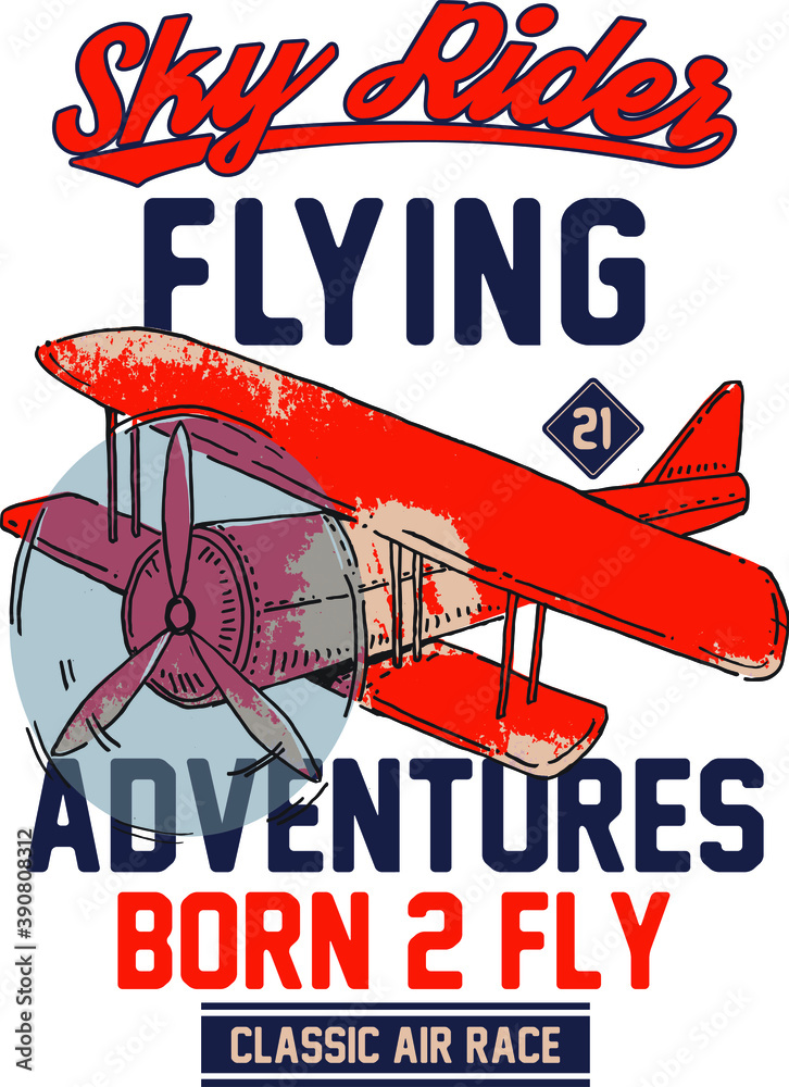 airplane themed t shirt print pattern design for boy Stock Vector ...