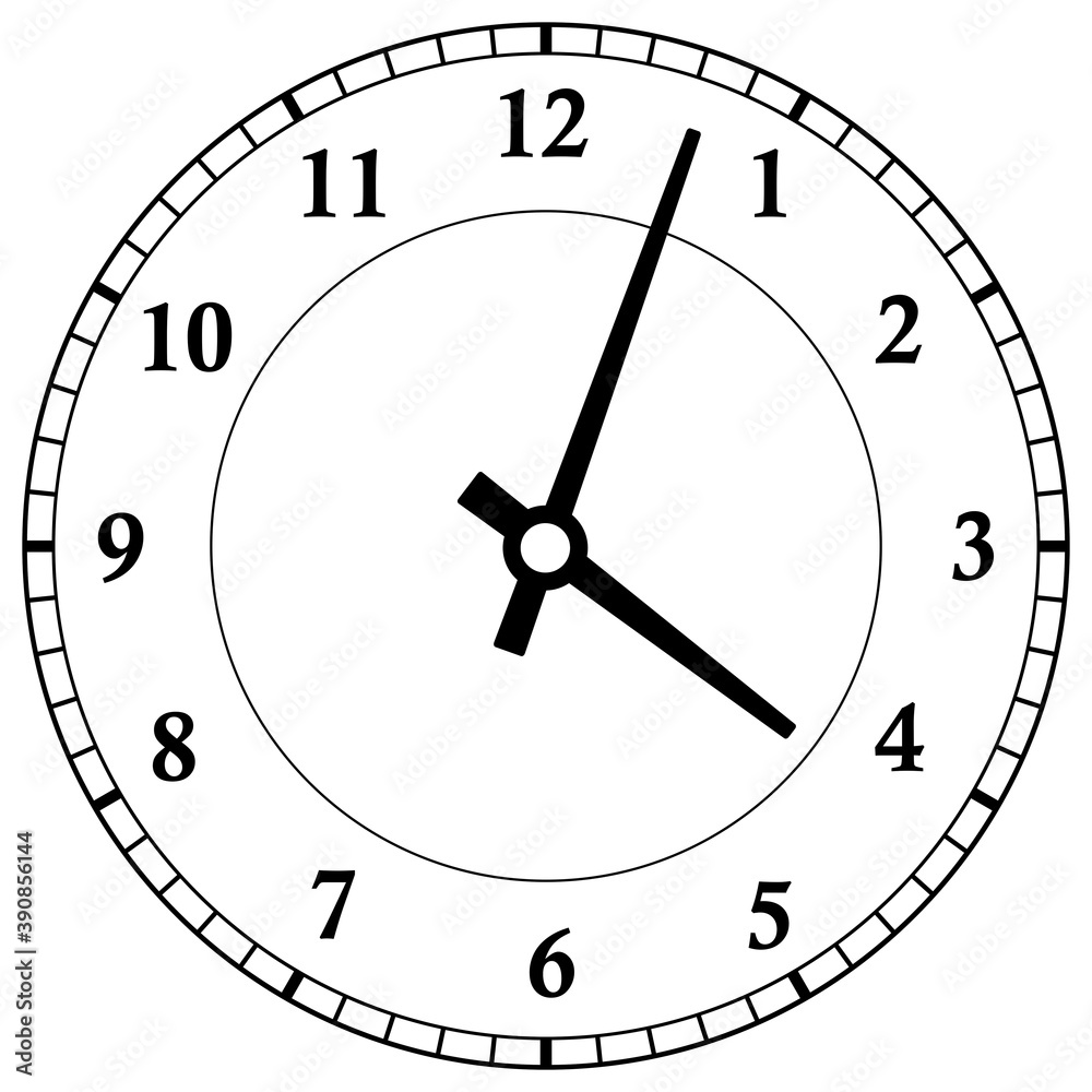 Clock dial face vector illustration Stock Vector | Adobe Stock