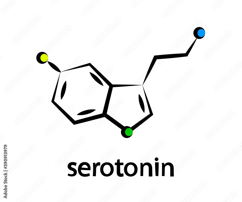 The chemical formula of serotonin. Vector illustration. Stock Vector ...