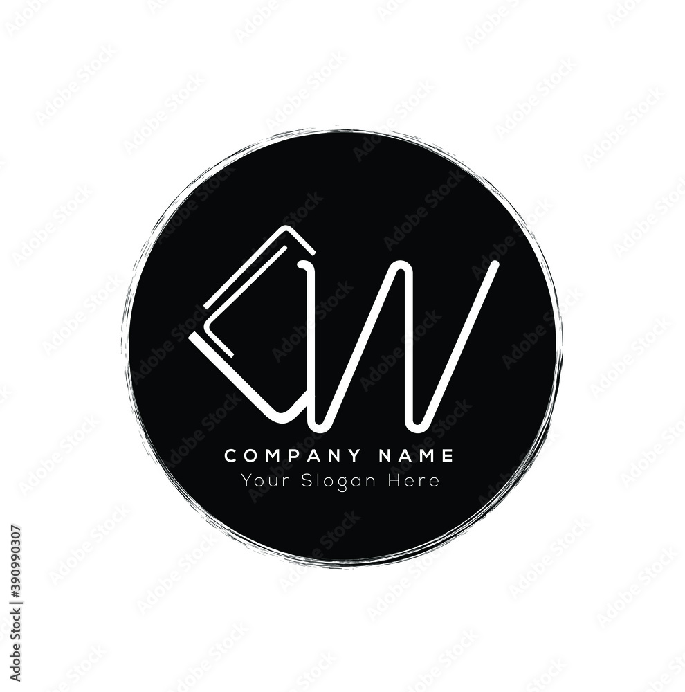 C W CW Initial based logo Letter Symbol Modern and abstract icon design ...
