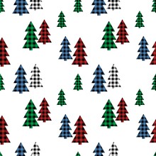 Plaid Christmas Trees Free Stock Photo - Public Domain Pictures