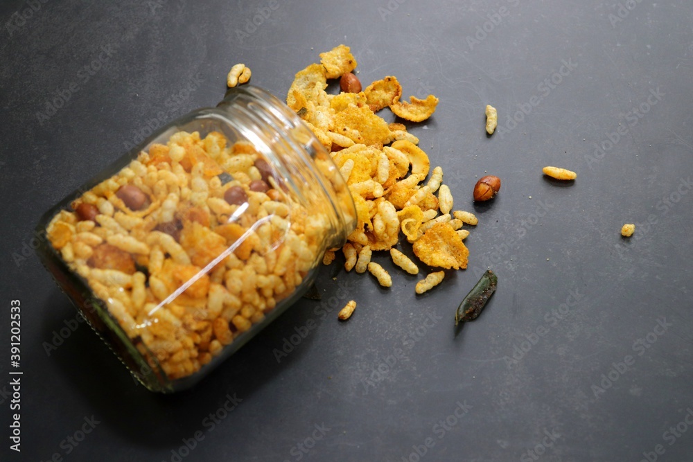 Murmura cornflakes Chivda or Chiwada. Diwali special savory snack ...