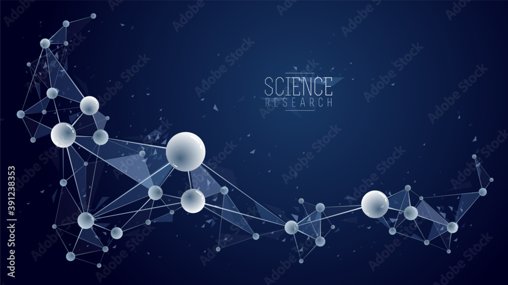 Molecules vector illustration, science chemistry and physics theme ...