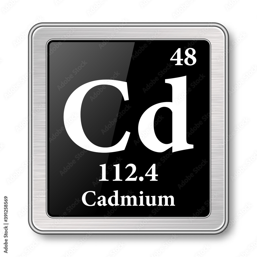 The periodic table element Cadmium. Vector illustration Stock Vector ...