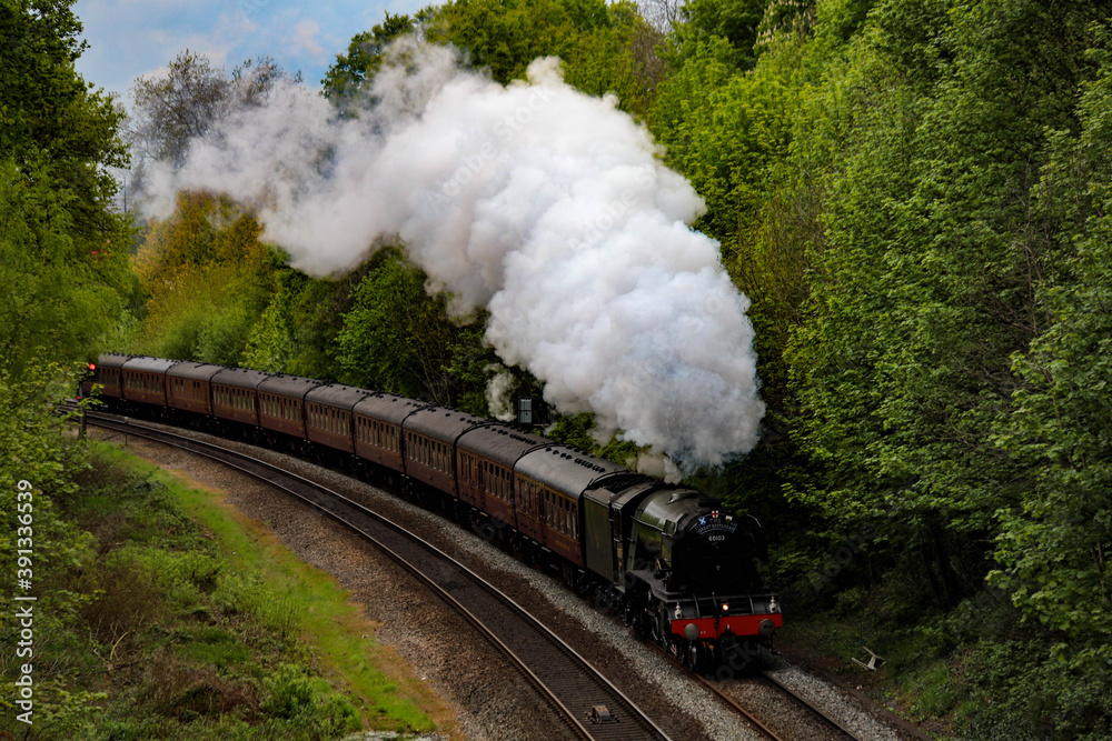 Flying Scotsman Steam Locomotive Stock Photo | Adobe Stock