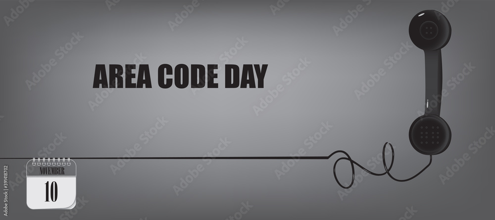 Area Code Day Stock Vector | Adobe Stock