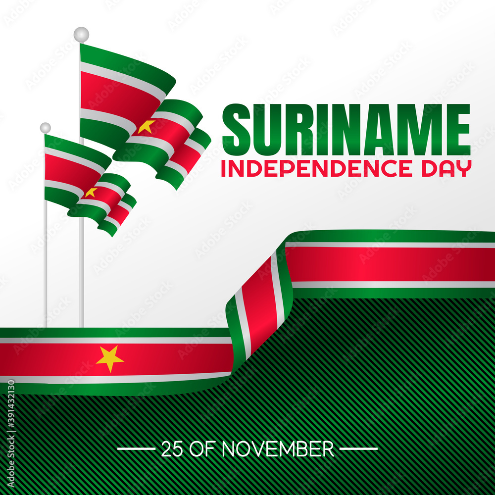 vector graphic of Suriname independence day good for Suriname ...