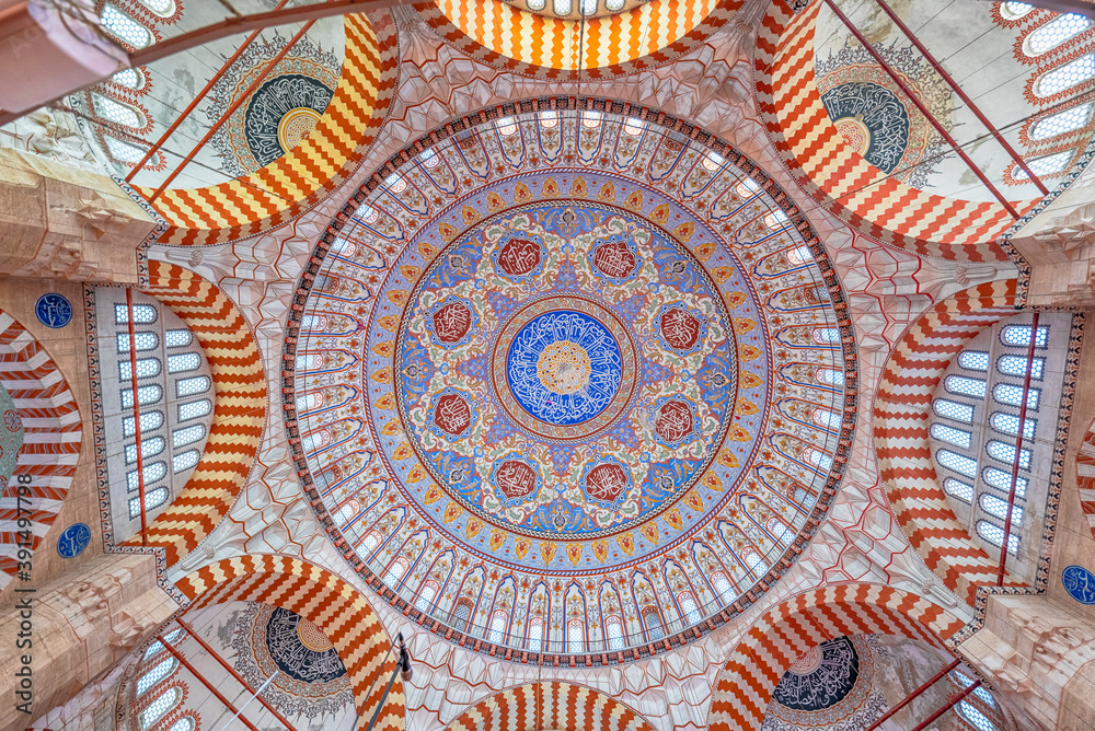 ภาพถ่าย Stock EDIRNE, TURKEY - 30 June, 2019: Interior of Selimiye ...