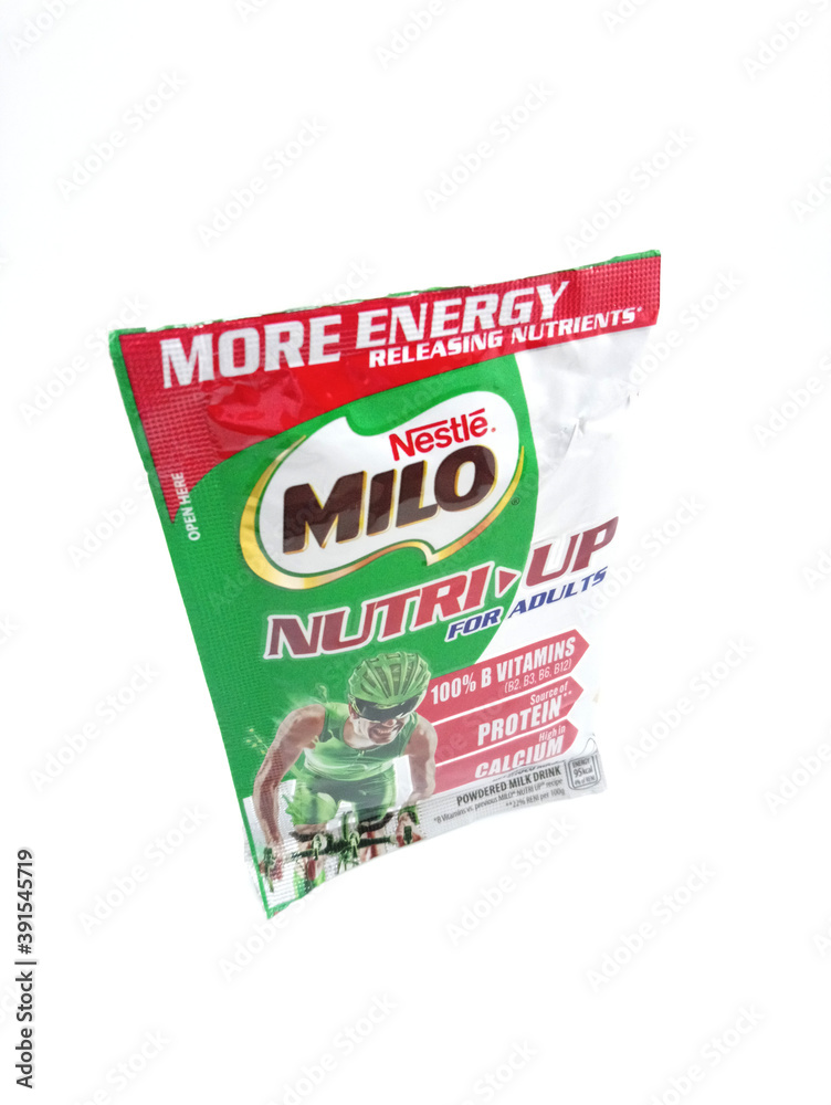 Nestle Milo nutri up chocolate malt drink in Manila, Philippines Stock ...