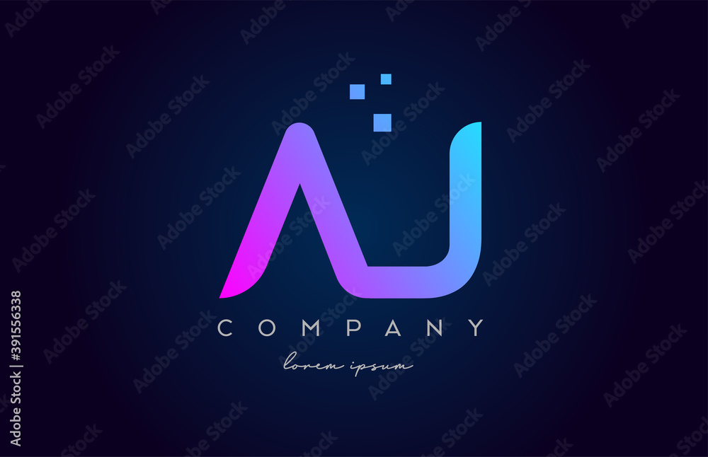 AJ A J alphabet letter logo icon combination. Creative design for ...