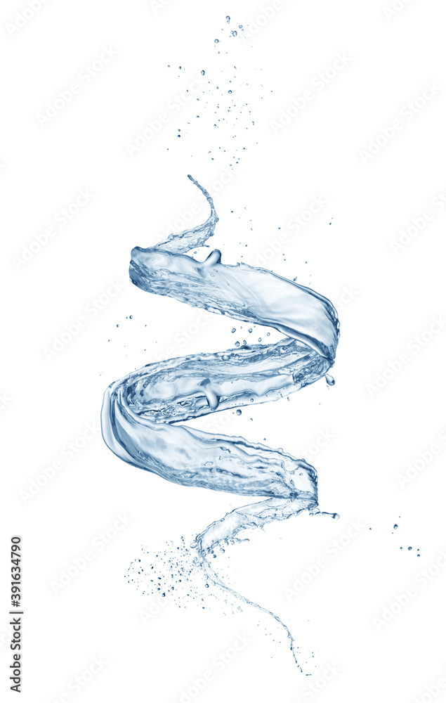 vortex water splash isolated on white background Stock Photo | Adobe Stock