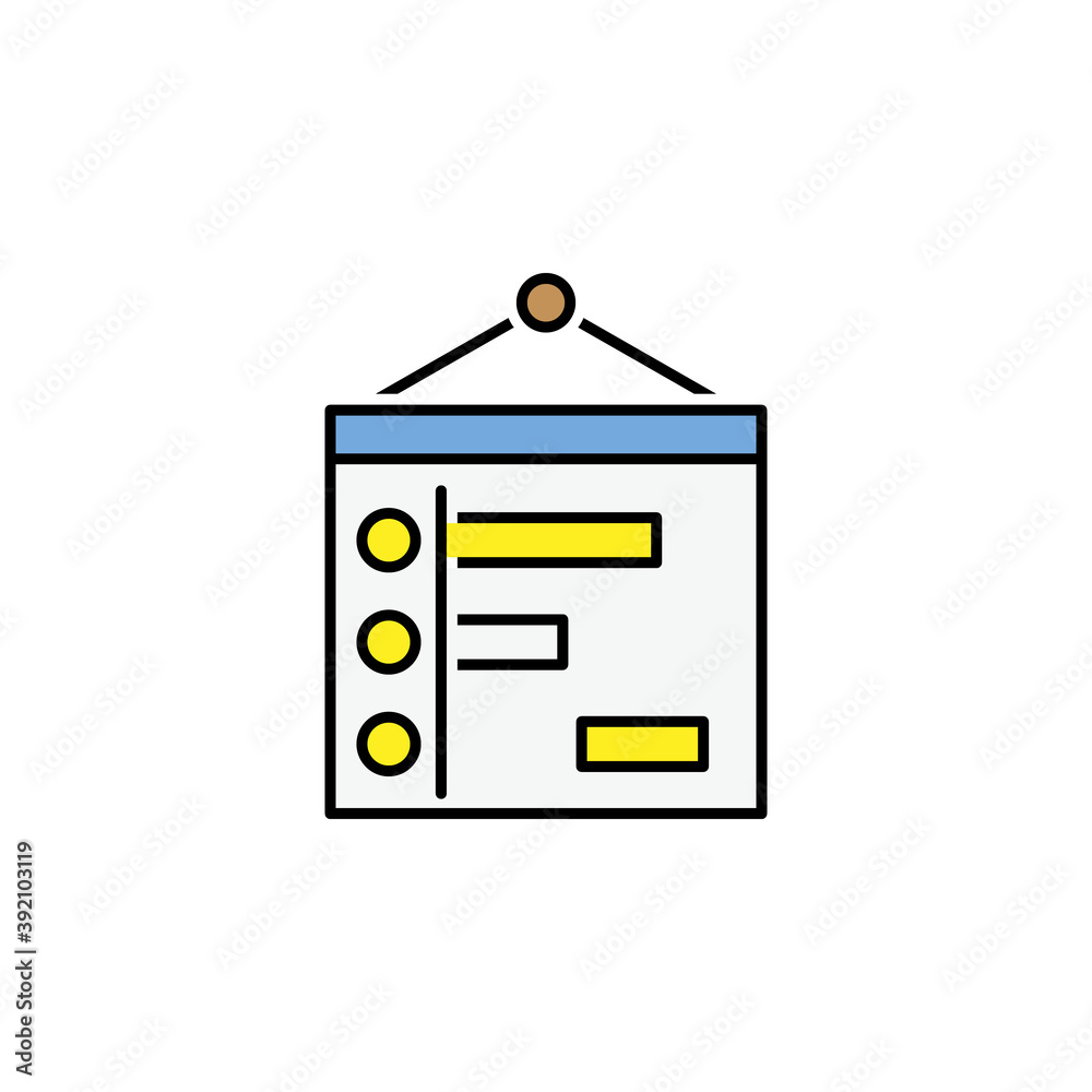 business seo, schedule line colored icon. Teamwork at the idea. Signs ...