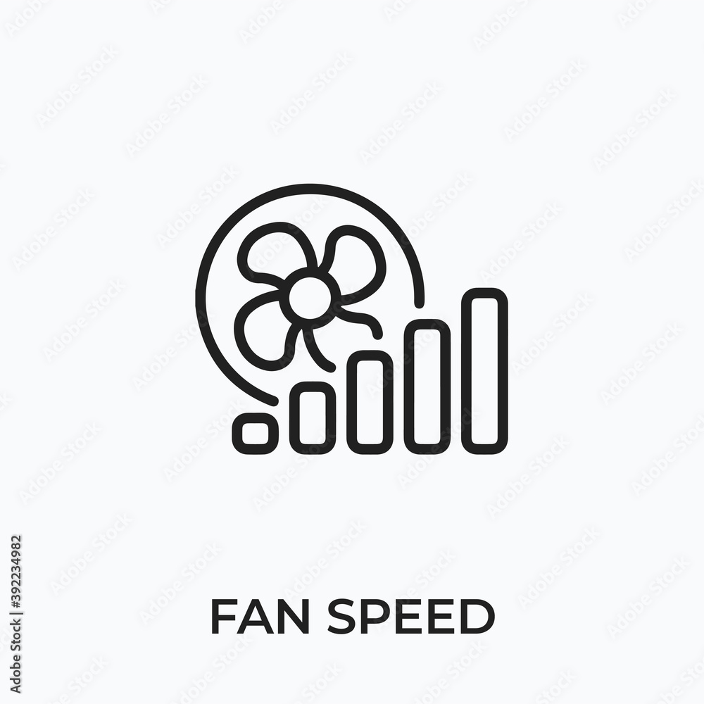 fan speed icon vector. fan speed sign symbol for modern design. Vector ...