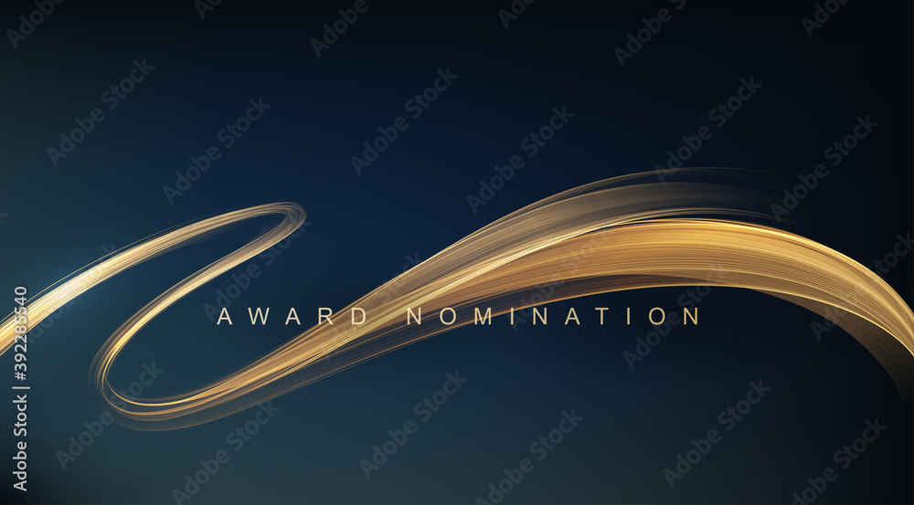 Award nomination ceremony luxury background with golden glitter ...